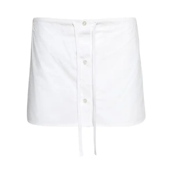 Alexander Wang Hotfix Drawstring Mini Skort - White