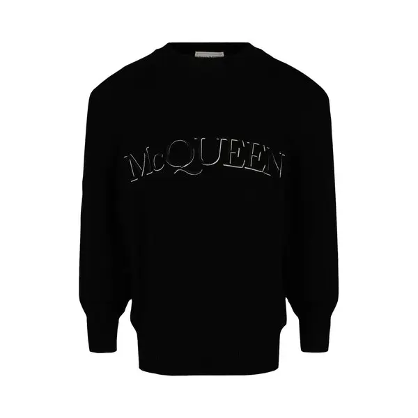 Alexander McQueen Logo Embroidered Sweater