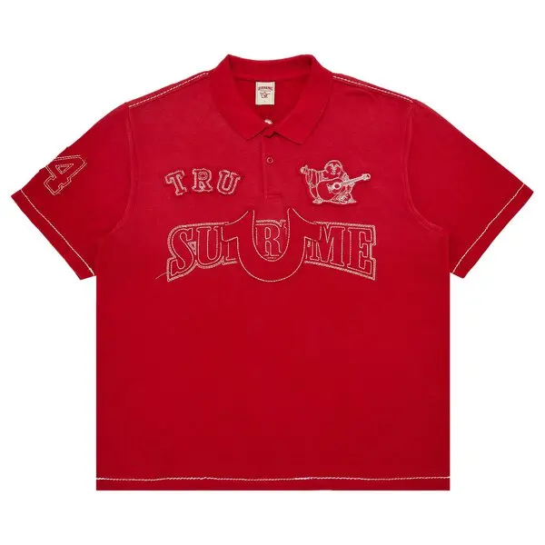 Supreme Appliqué Polo - Red