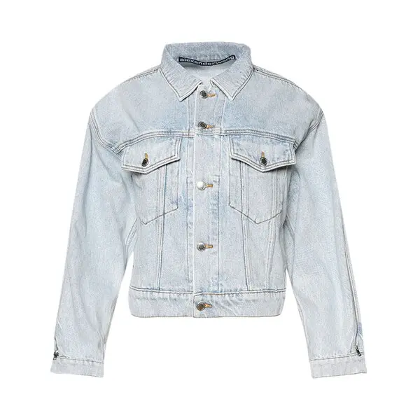 Alexander Wang Zipped Sleeve Rounded Trucker Jacket