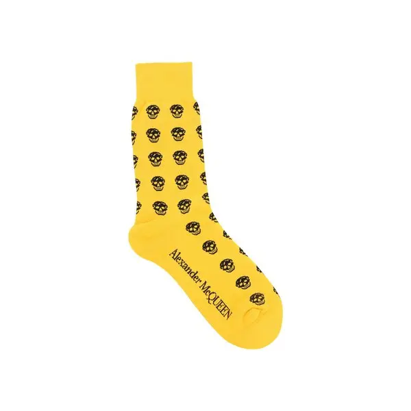 Alexander McQueen Skull Logo Socks - Yellow