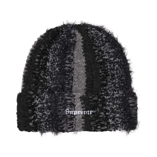 Supreme Tinsel Stripe Beanie - Black