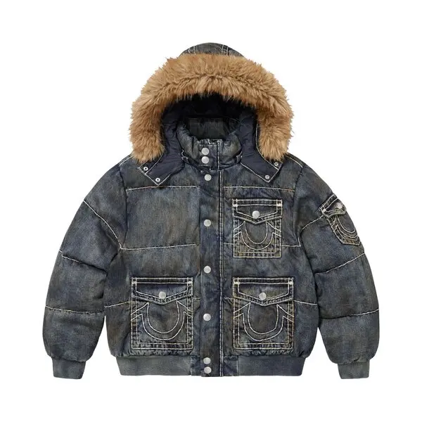 Supreme X True Religion Puffer Jacket - Blue