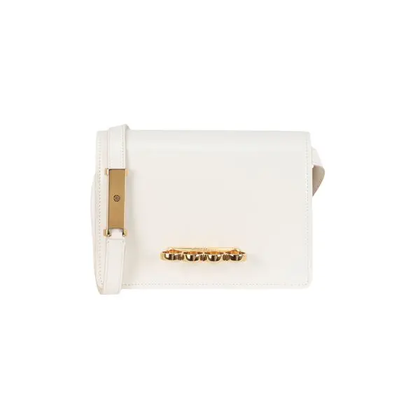 Alexander McQueen Four Ring Crossbody Bag - White