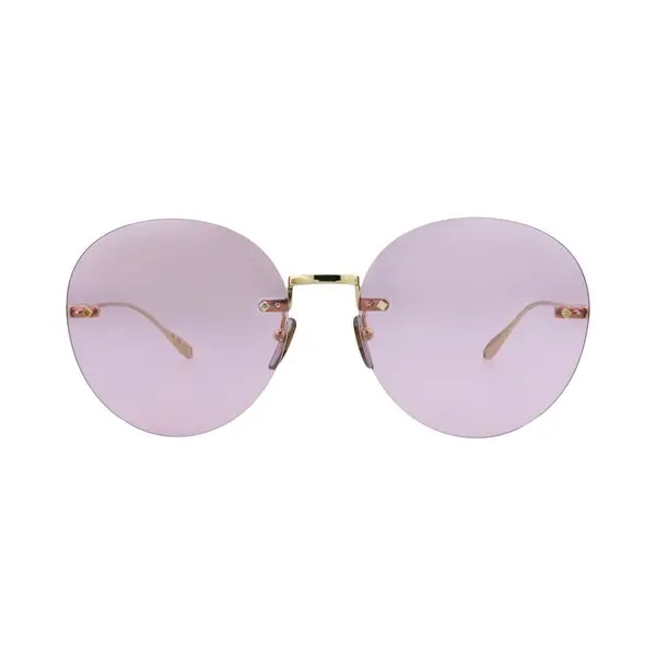 Gucci Round-frame Metal Sunglasses - Gold