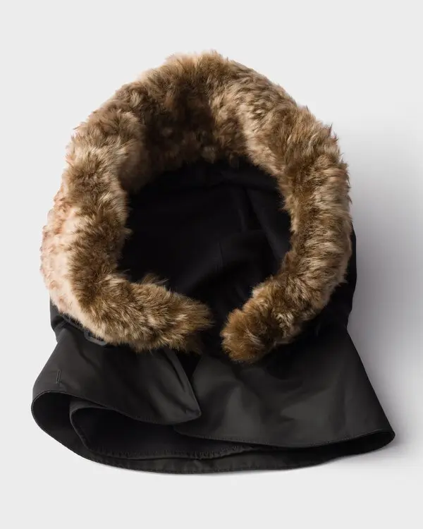 Prada Re-nylon And Shearling Hood