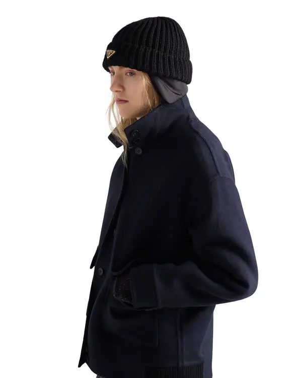 Prada Re-nylon And Knit Cap