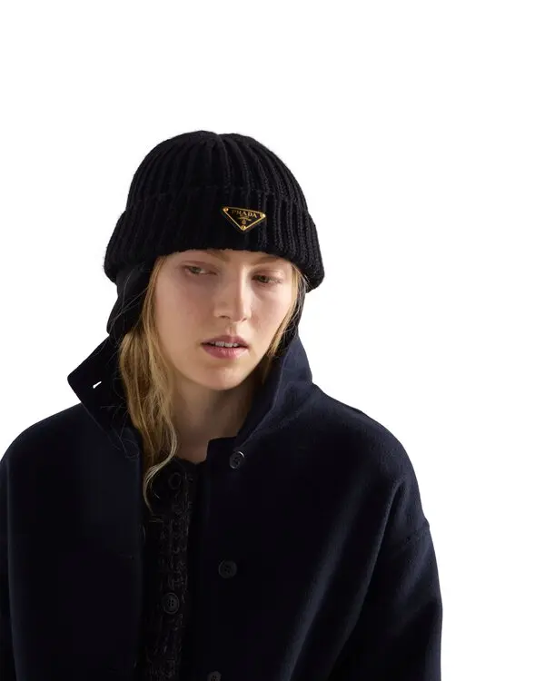 Prada Re-nylon And Knit Cap