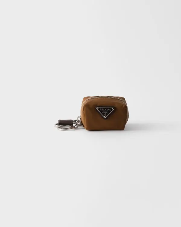 Prada Re-nylon And Leather Mini-pouch - Brandy