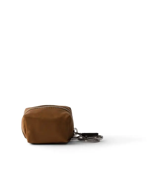 Prada Re-nylon And Leather Mini-pouch - Brown