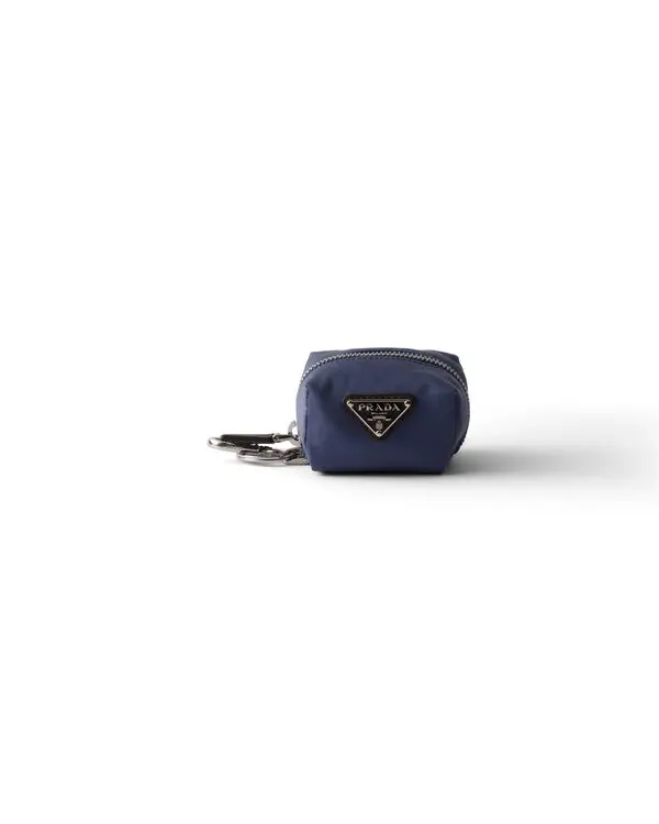 Prada Re-nylon And Leather Mini-pouch - Blue