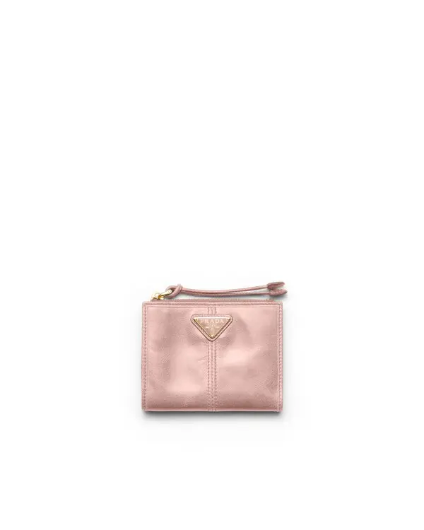 Prada Small Leather Wallet - Pink