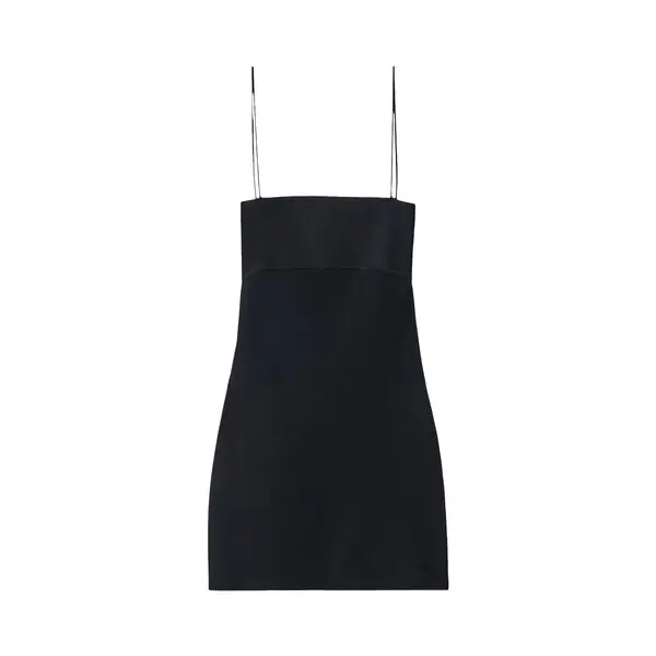 Alexander Wang Logo Jacquard Slip Dress - Black