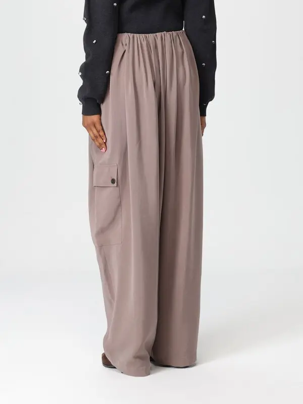 ALYSI Wide Leg Trousers - Smoke Grey