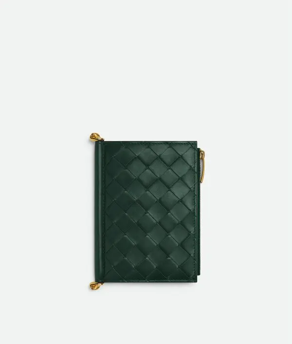 Bottega Veneta Solstice Medium Bi-fold Wallet - Emerald Green