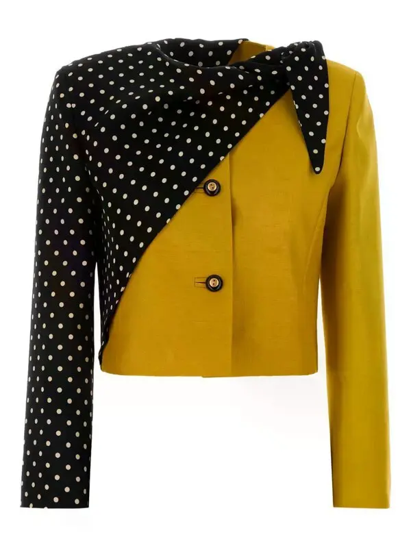 Valentino Garavani Polka Dot Pattern Jacket - Yellow