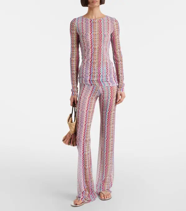 Missoni Zigzag High-rise Slim Pants - Multicoloured