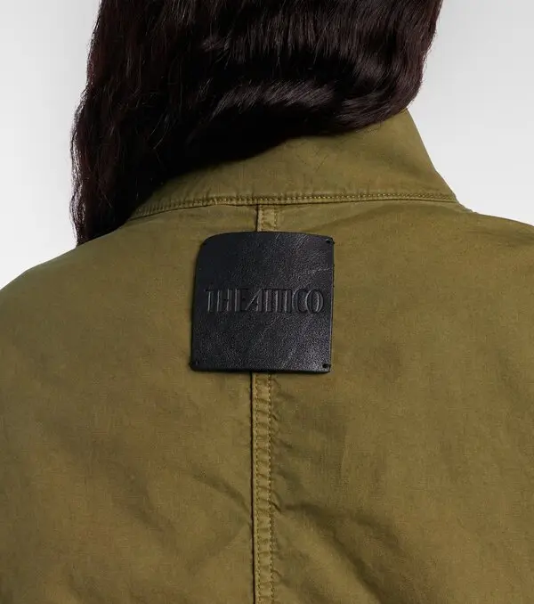 Attico Leather-trimmed Cotton Jacket