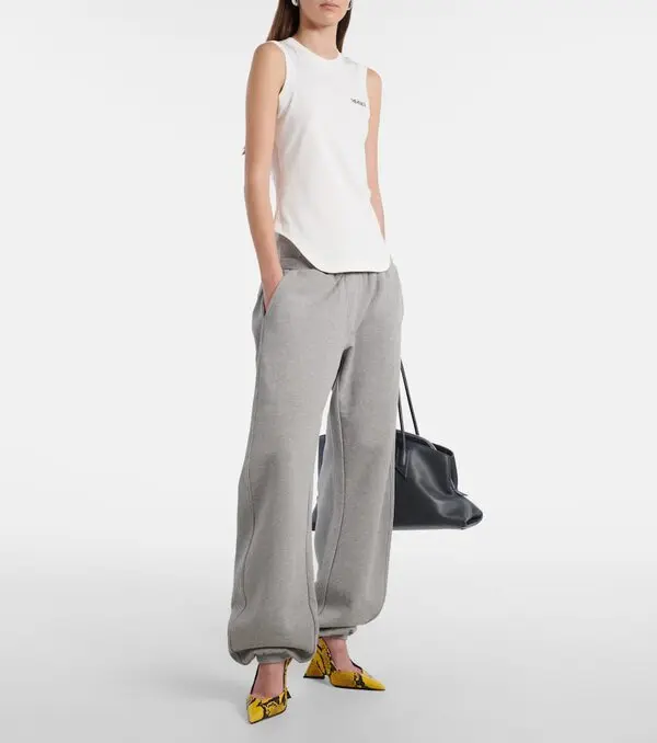 Attico Cotton Jersey Sweatpants - Grey