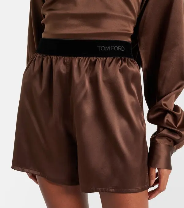 TOM FORD Silk-blend Satin Shorts
