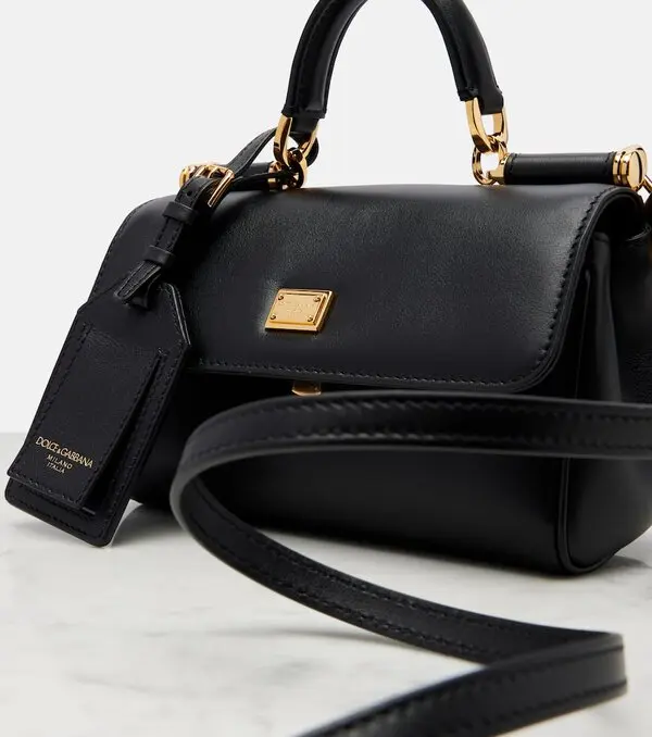 Dolce & Gabbana My Sicily Small Leather Tote - Black