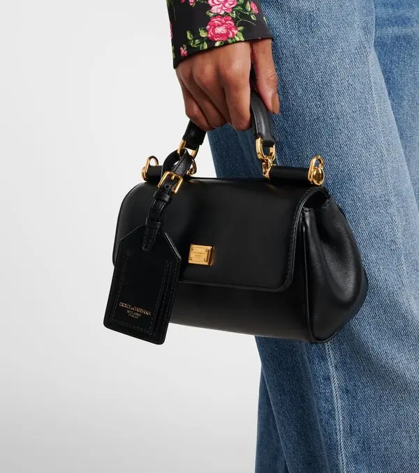 Dolce & Gabbana My Sicily Small Leather Tote - Black