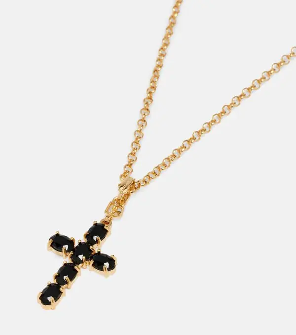 Dolce & Gabbana Cross Embellished Chain Necklace