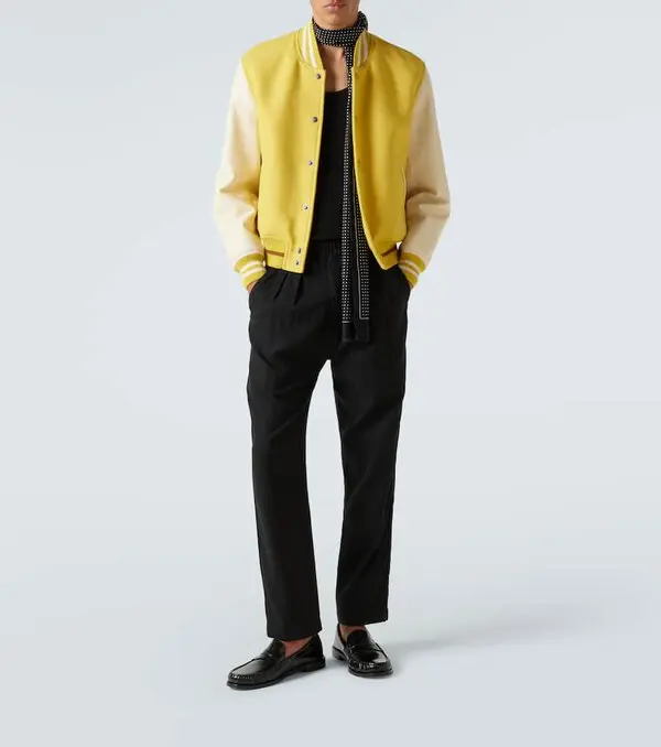 TOM FORD Wool And Leather Varsity Jacket