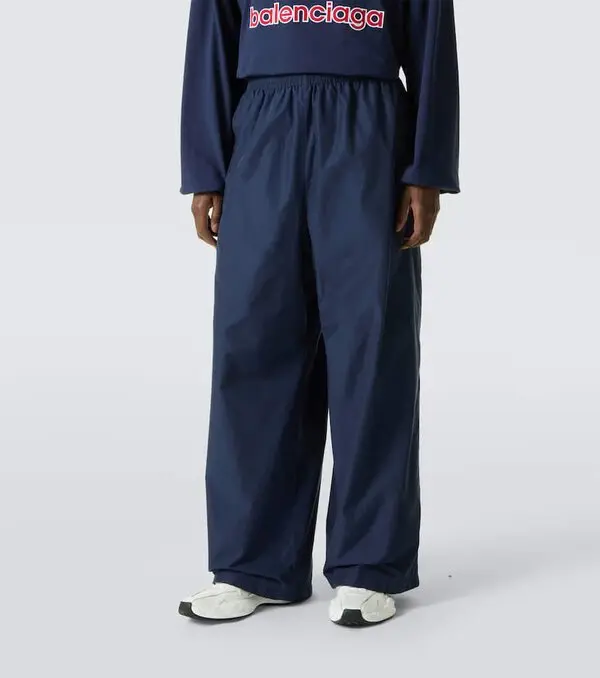 Balenciaga Logo Oversized Cotton-blend Jersey Track Pants