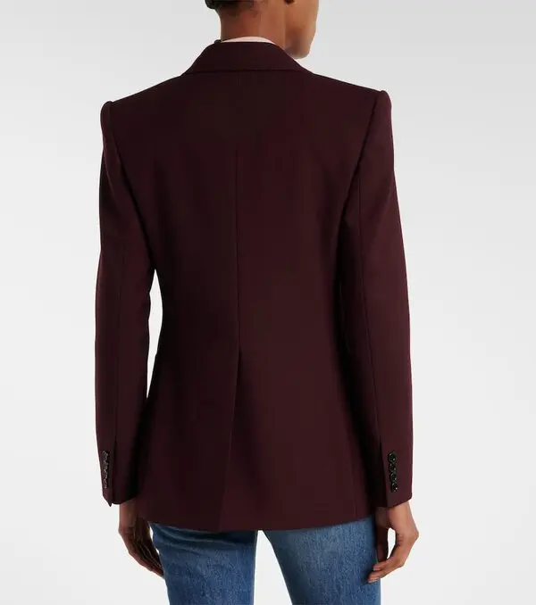 Chloé Wool Gabardine Blazer - Burgundy