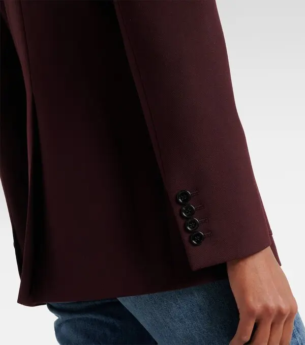 Chloé Wool Gabardine Blazer - Burgundy