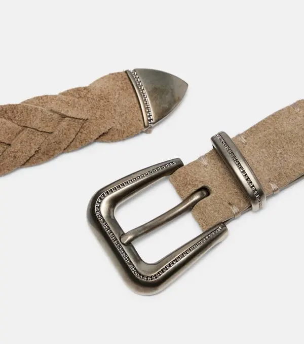 Brunello Cucinelli Braided Suede Belt