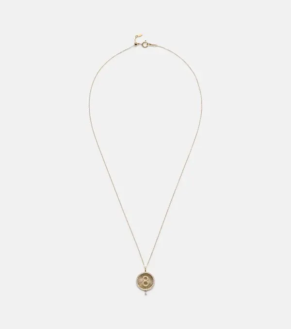 PERSEE Lucky Charm Eight 18kt Necklace With Diamonds - Gold