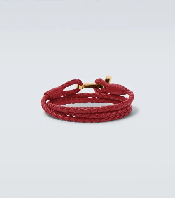TOM FORD Braided Leather Bracelet