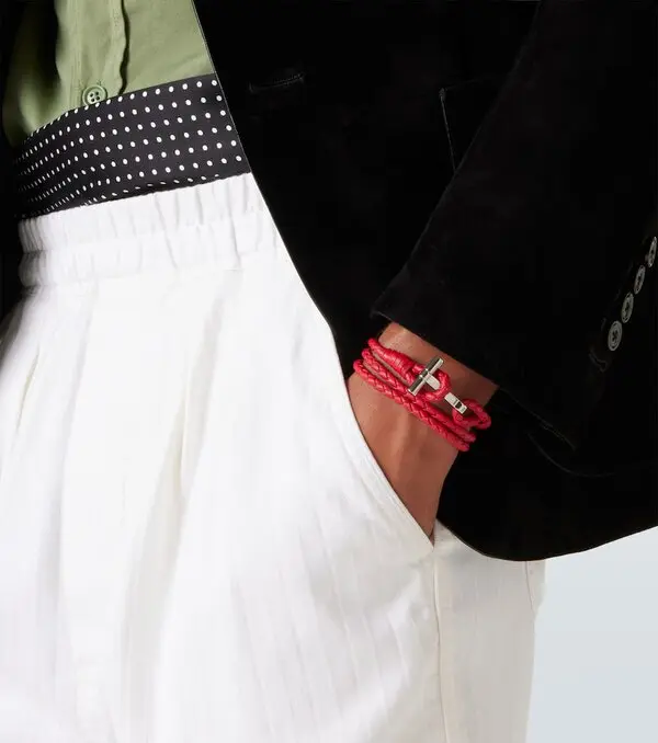 TOM FORD Braided Leather Bracelet
