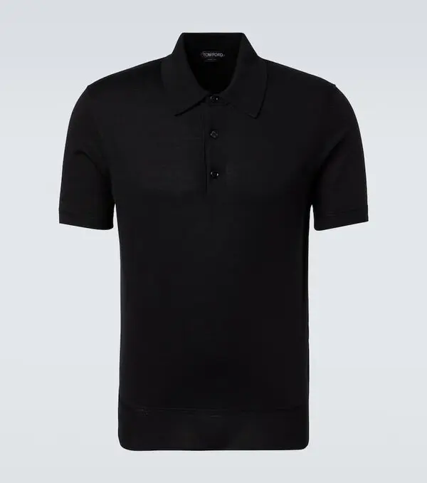 TOM FORD Cotton Polo Shirt - Black