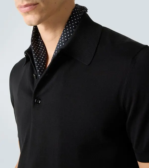 TOM FORD Cotton Polo Shirt - Black