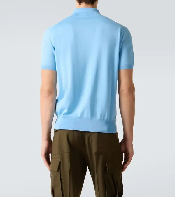 TOM FORD Cotton Polo Shirt - Blue
