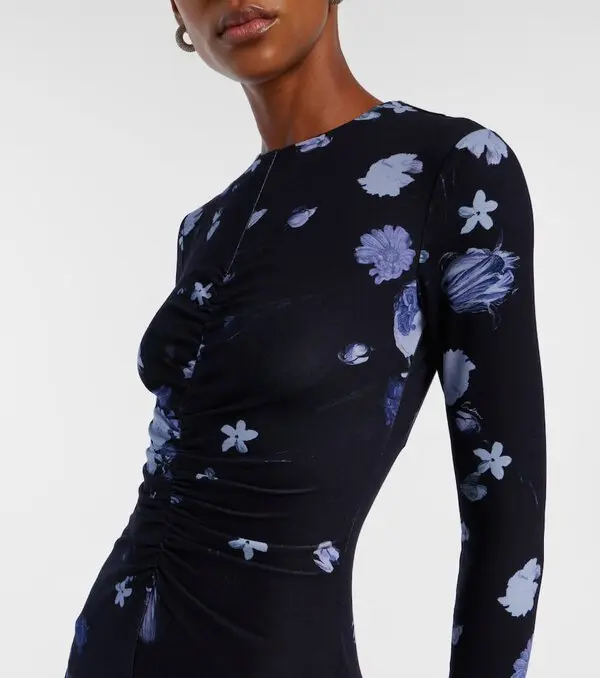 Erdem Floral Jersey Midi Dress