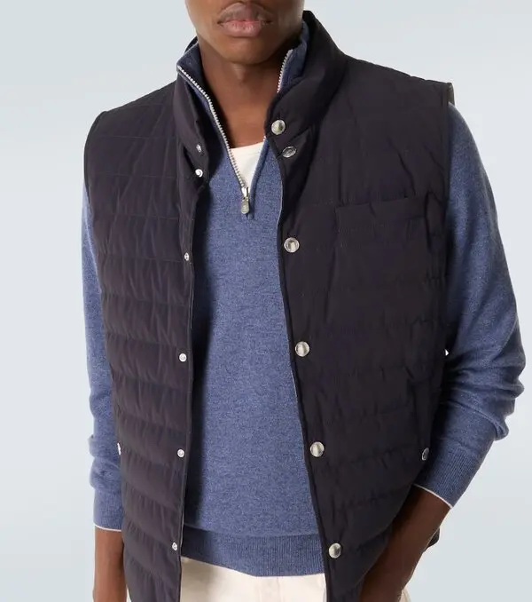 Brunello Cucinelli Cashmere Half-zip Sweater - Blue