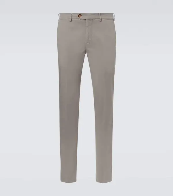 Brunello Cucinelli Cotton Slim Pants - Grey