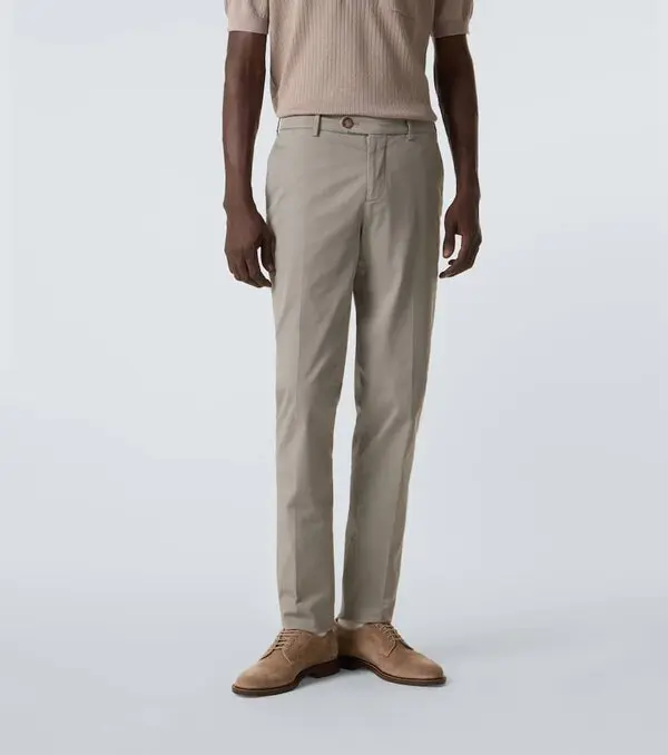 Brunello Cucinelli Cotton Slim Pants - Grey
