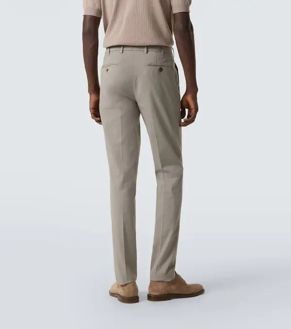 Brunello Cucinelli Cotton Slim Pants - Grey