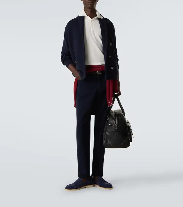 Brunello Cucinelli Suede Penny Loafers - Blue