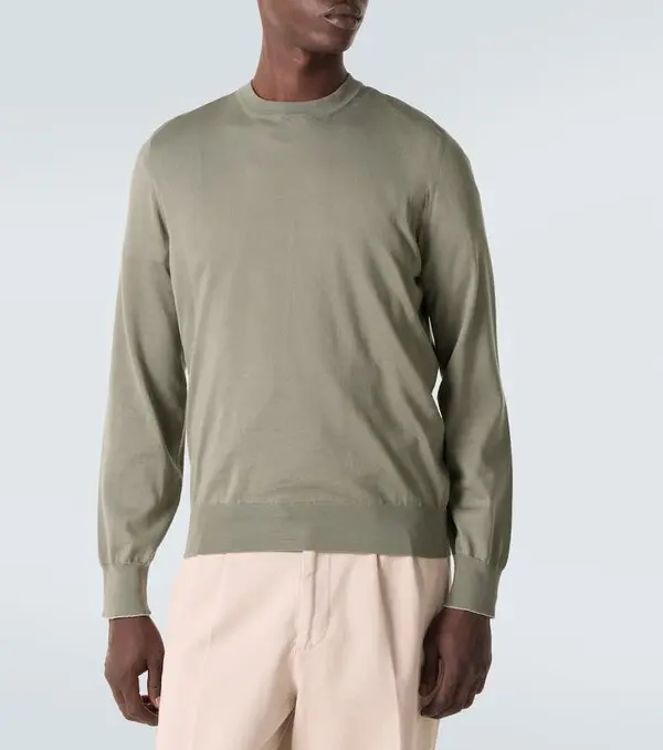 Brunello Cucinelli Cotton Sweater - Green