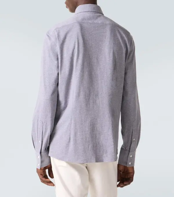 Brunello Cucinelli Cotton Poplin Shirt - Grey