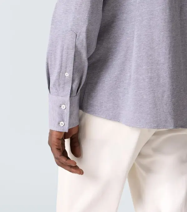 Brunello Cucinelli Cotton Poplin Shirt - Grey