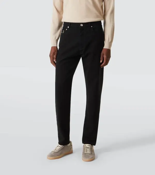 Brunello Cucinelli Mid-rise Straight Jeans - Black