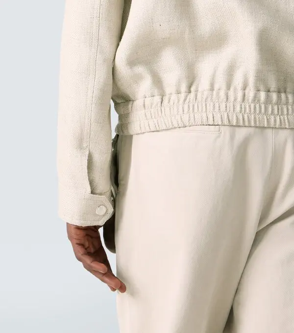 Brunello Cucinelli Silk, Linen, And Wool Jacket - Beige