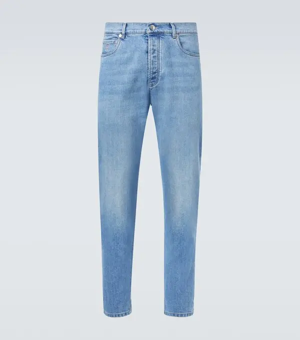 Brunello Cucinelli Mid-rise Straight Jeans - Blue